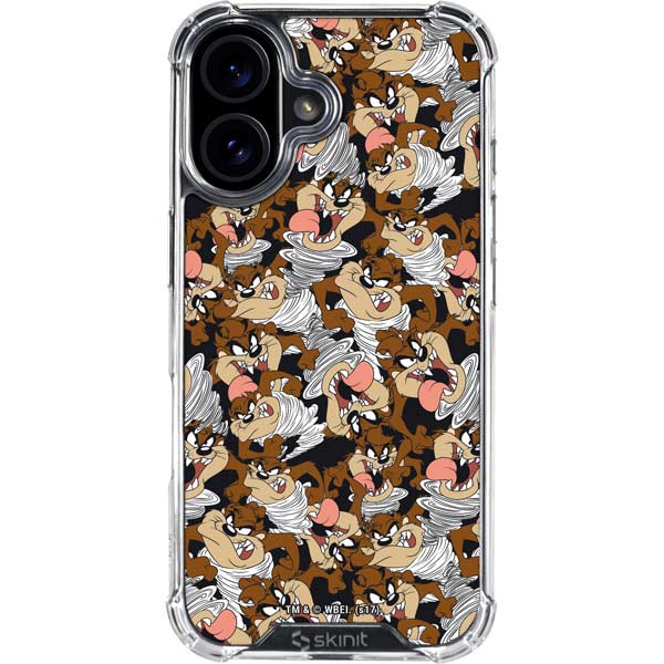 Looney Tunes Taz Super Sized Pattern iPhone 16 Clear Case | Clear Phone ...