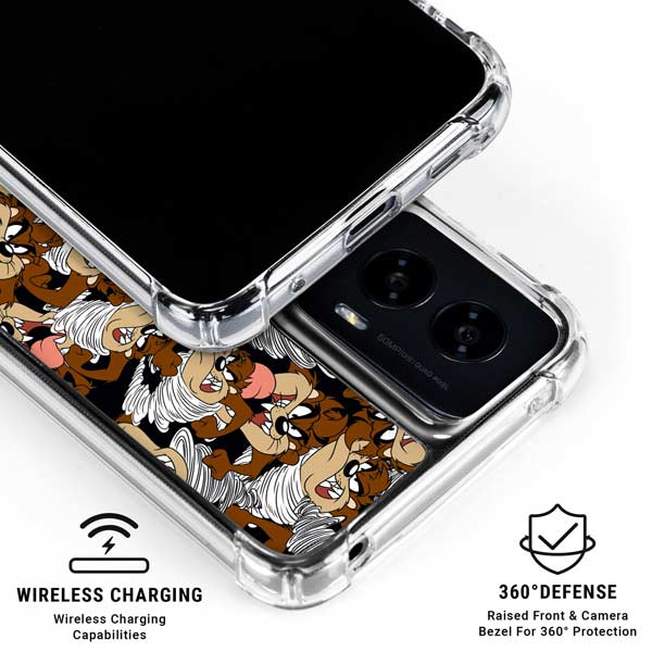 Looney Tunes Taz Super Sized Pattern Moto G Power 5G Clear Case ...