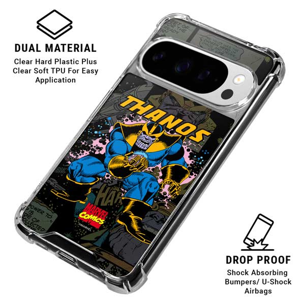 Marvel Classic Comics Thanos Google Pixel 10 Pro XL Clear Case | Clear Phone Cases – Skinit