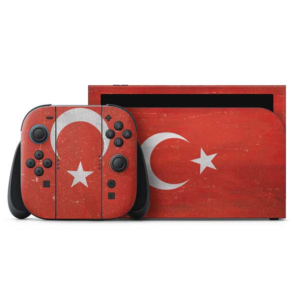 Turkish Flag Distressed Nintendo Switch 2 (2025) with Joy-Con Skin | Skinit