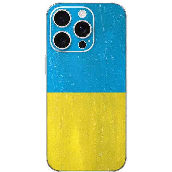 iPhone 16 Pro Ukraine Flag Distressed Skin | Decals | Wraps | Skinit