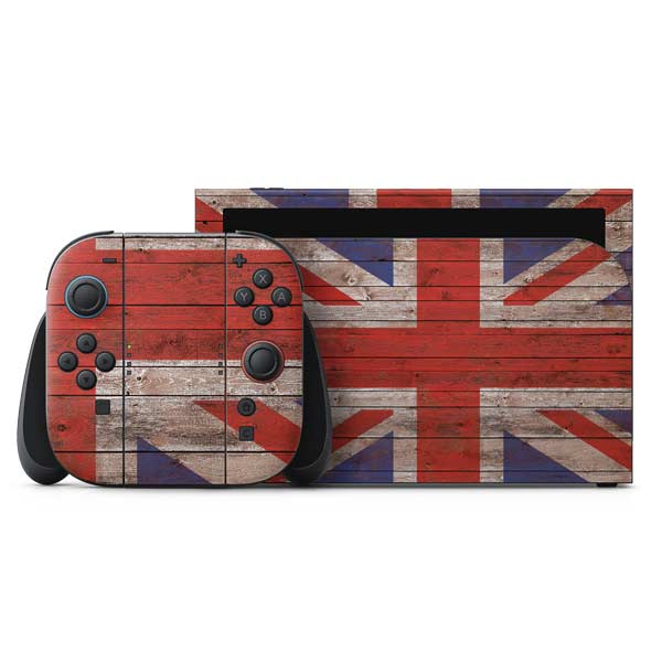 United Kingdom Flag Dark Wood Nintendo Switch 2 (2025) with Joy-Con ...