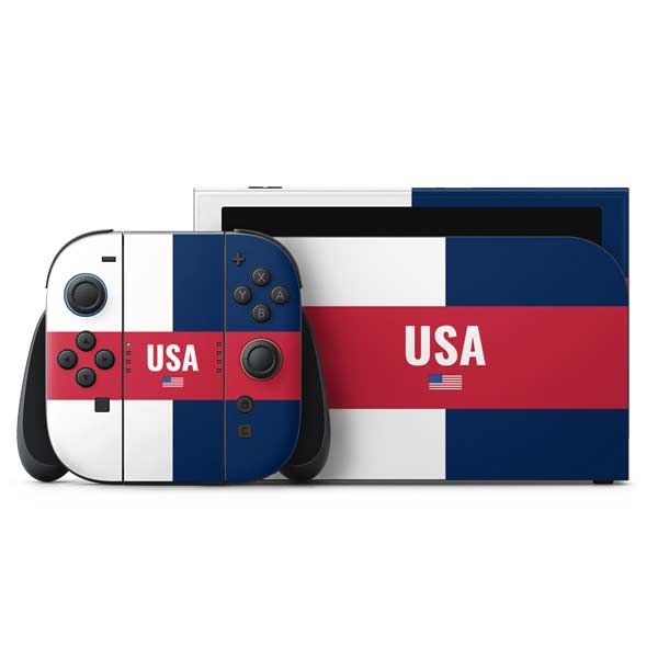 USA Flag Color Block Nintendo Switch 2 (2025) with Joy-Con Skin | Skinit