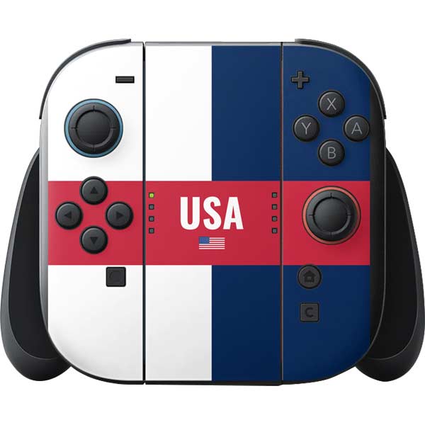 USA Flag Color Block Nintendo Switch 2 (2025) with Joy-Con Skin | Skinit