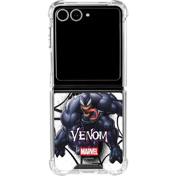 Venom Reaching Forward Galaxy Z Flip7 Clear Case | Skinit