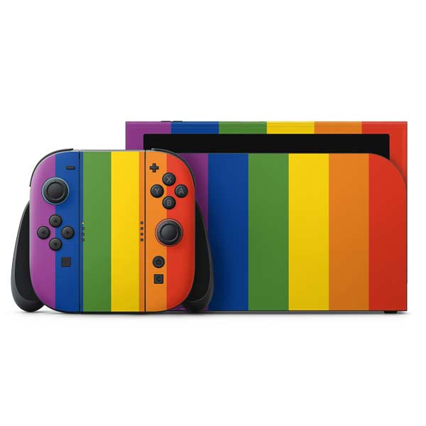 Vertical Rainbow Flag Nintendo Switch 2 (2025) with Joy-Con Skin | Skinit