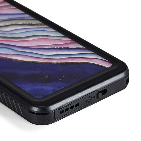Violet Watercolor Geode Galaxy S24 Case | Waterproof Phone Cases – Skinit