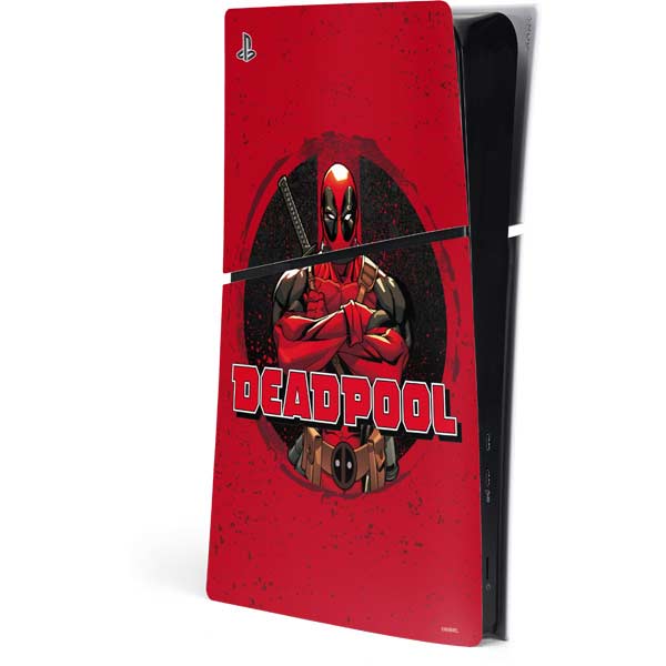 Marvel Deadpool Wade Wilson Skin for PS5 Slim Digital Edition Console ...