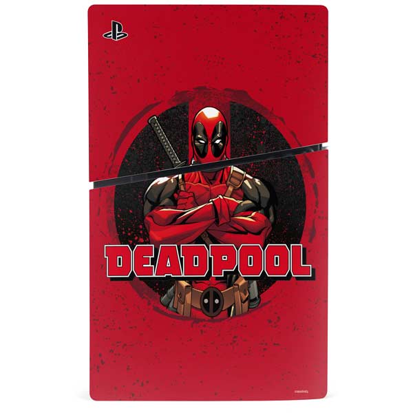 Marvel Deadpool Wade Wilson Skin for PS5 Slim Digital Edition Console ...