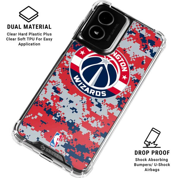 NBA Washington Wizards Camo Digi Moto G Power 5G Clear Case ...