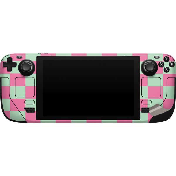 Watermelon Checkered Steam Deck Handheld Gaming Computer Skin – Skinit