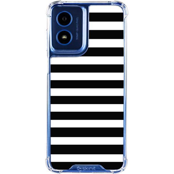 White and Black Stripes Moto G 5G Clear Case | Transparent Phone Cases ...