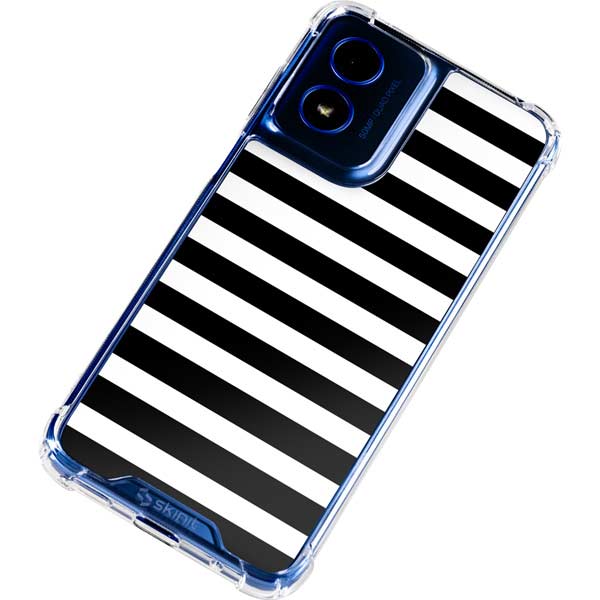 White and Black Stripes Moto G 5G Clear Case | Transparent Phone Cases ...