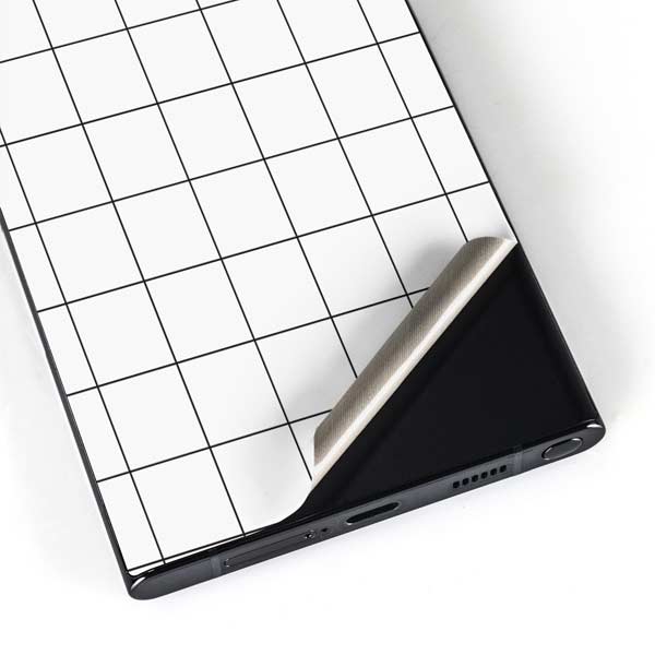 Galaxy S25 Ultra White Grid Skin | Skinit