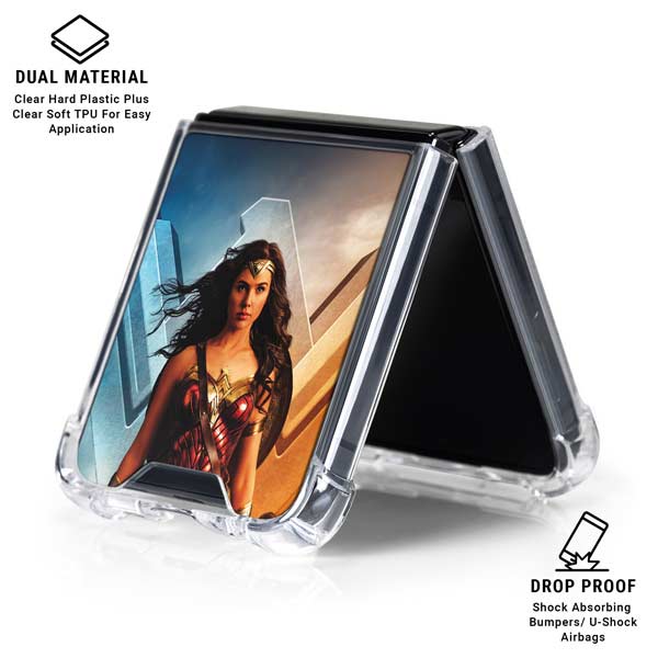 Wonder Woman Unconquerable Warrior Galaxy Z Flip7 Clear Case | Skinit