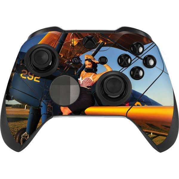 1940s Pin-Up On Stearman Biplane Xbox Elite Wireless Controller Series ...