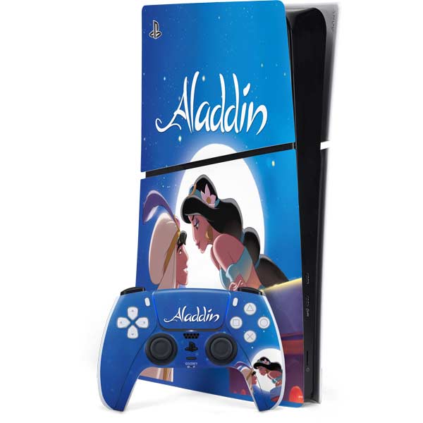 Disney Aladdin and Princess Jasmine Kiss PS5 Slim Digital Edition ...