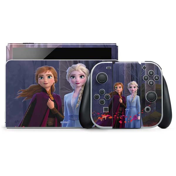 Anna and Elsa Nintendo Switch OLED (2021) Bundle Skin | Skinit