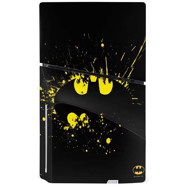 DC Comics Batman Logo Yellow Splash Skin for PS5 Slim Disk Bundle - Skinit