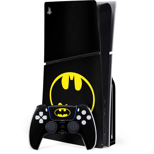 DC Comics Batman Movie 1989 Logo Skin for PS5 Slim Disk Bundle - Skinit