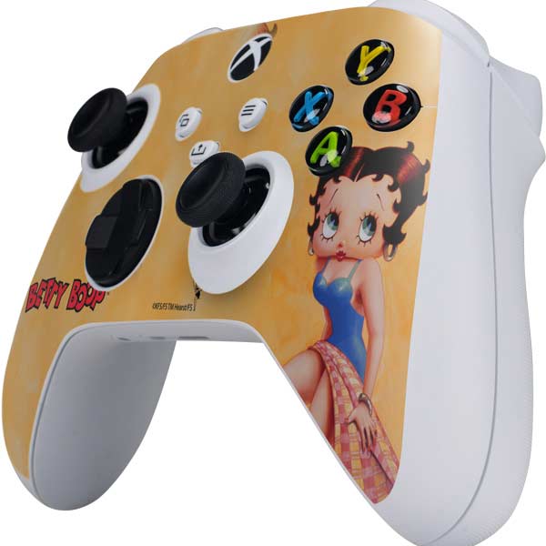 Betty Boop and Puppy Orange Background Microsoft Xbox Skin – Skinit