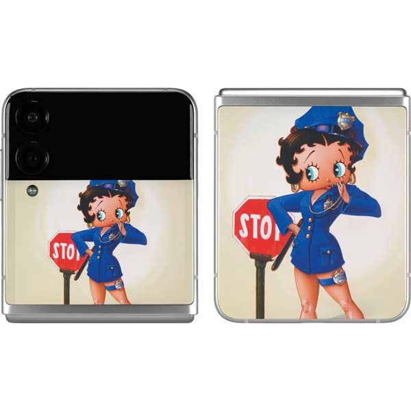 Galaxy Z Flip4 5G Betty Boop the Police Officer Skin | Skinit