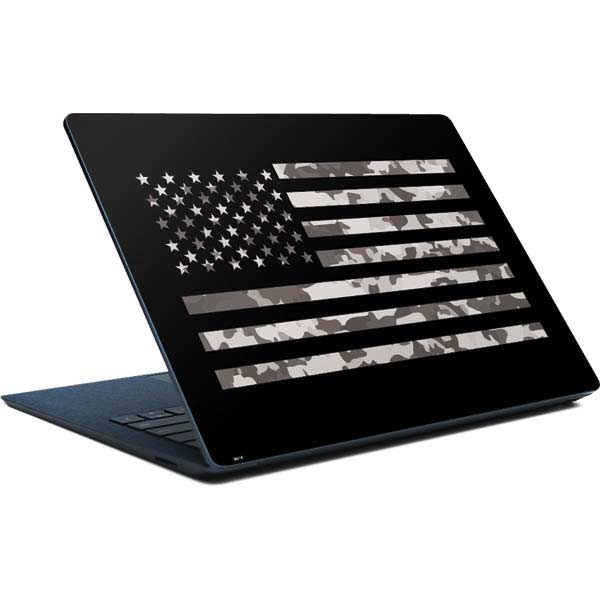 Black and White Camo American Flag Microsoft Surface Laptop Skin – Skinit