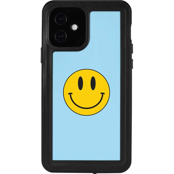 Blue Happy Face iPhone 12 Waterproof Case | Waterproof Phone Case For ...