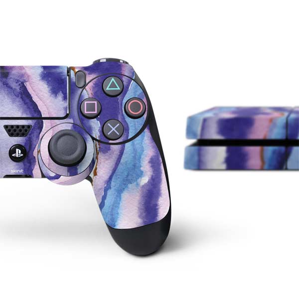 Blue Violet Watercolor Geode Sony PlayStation Skin – Skinit