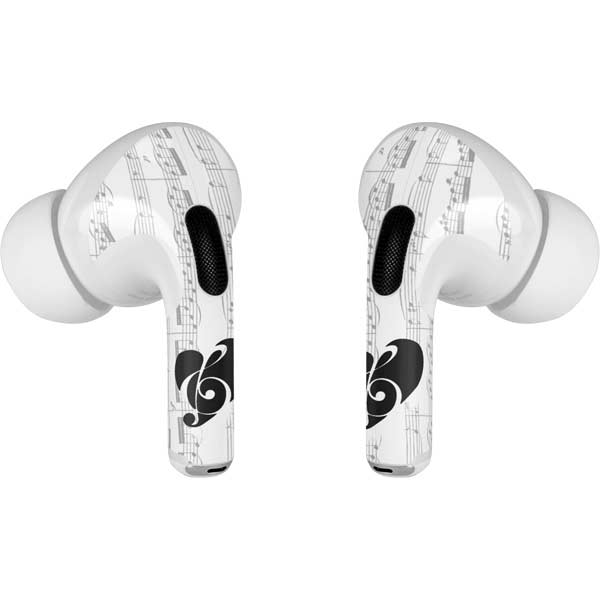 BW Musical Notes Apple AirPods Pro (2rd Gen, 2022) Skin | Skinit