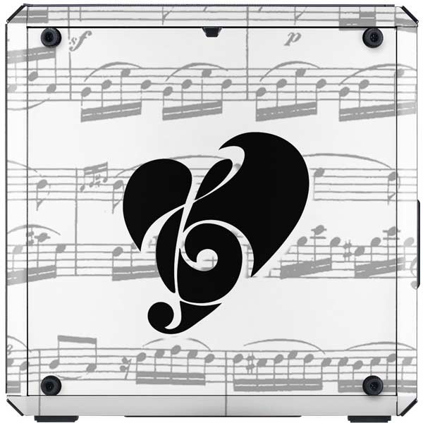 BW Musical Notes Cooler Master MasterBox Q300L Mini Tower Skin – Skinit