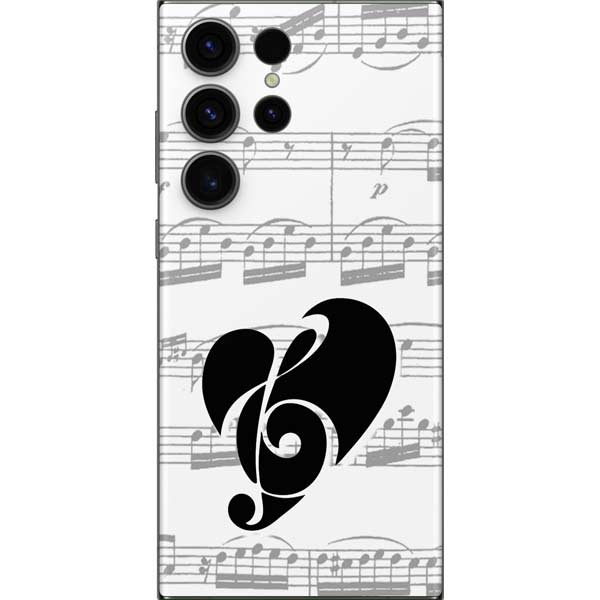 BW Musical Notes Galaxy S23 Ultra Skin | Skinit
