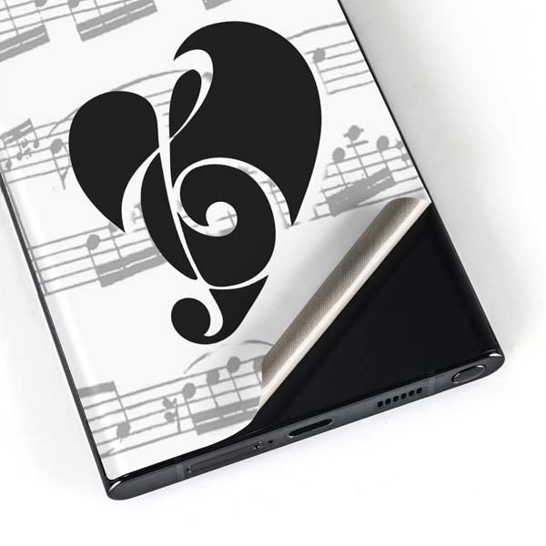 BW Musical Notes Galaxy S23 Ultra Skin | Skinit
