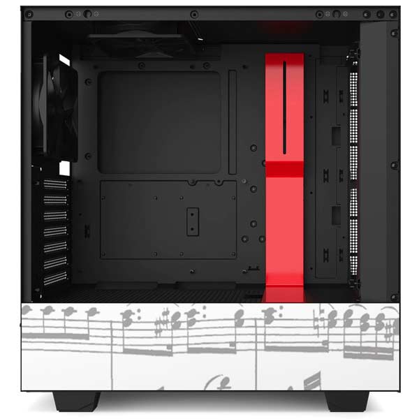BW Musical Notes NZXT H510 Compact ATX Mid-Tower Case Skin – Skinit