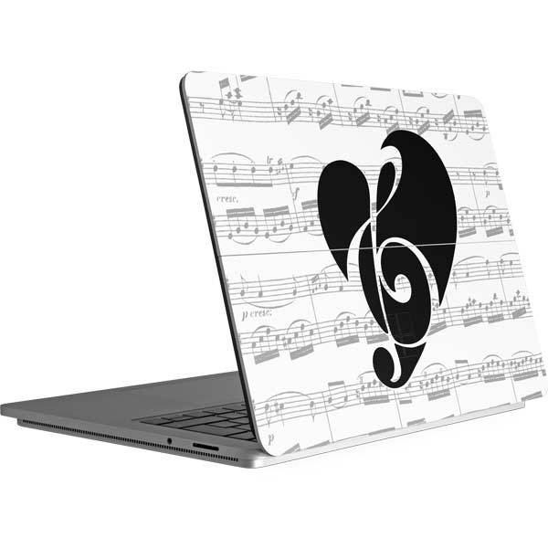 BW Musical Notes Surface Laptop Studio Skin | Skinit