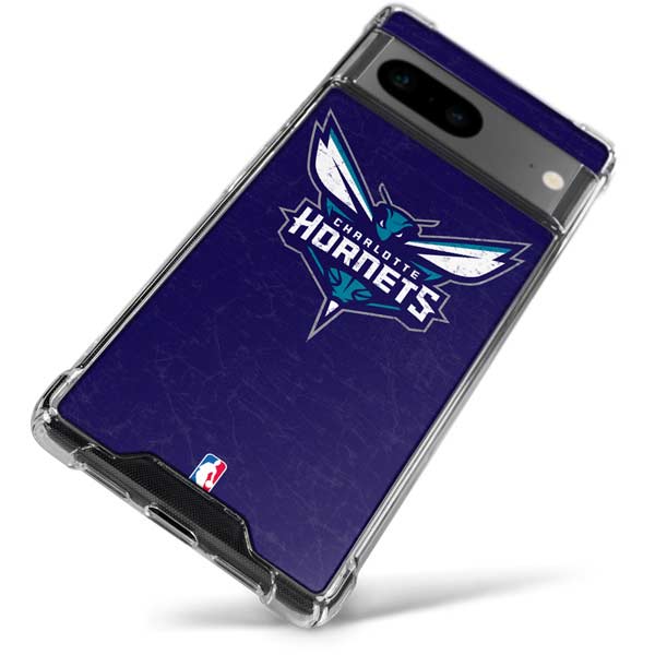 Charlotte Hornets Distressed-Purple Google Pixel 8 Clear Case | Clear ...