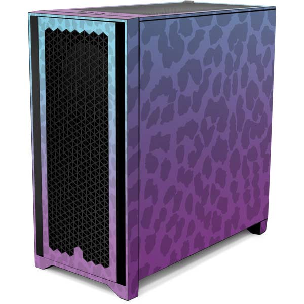 Cheetah Print Purple and Blue Corsair 4000D Tempered Glass Mid-Tower ...
