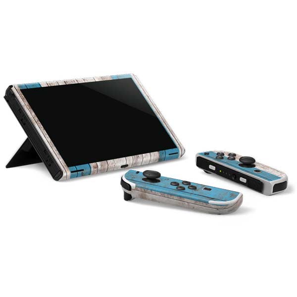 Chicago Flag Dark Wood Nintendo Switch OLED (2021) Bundle Skin | Skinit