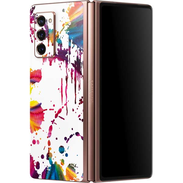 Chromatic Splatter White Samsung Galaxy Skin | Art – Skinit