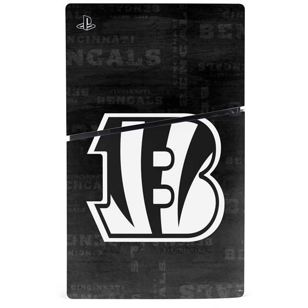 NFL Cincinnati Bengals Black & White Skin for PS5 Slim Disk Bundle - Skinit
