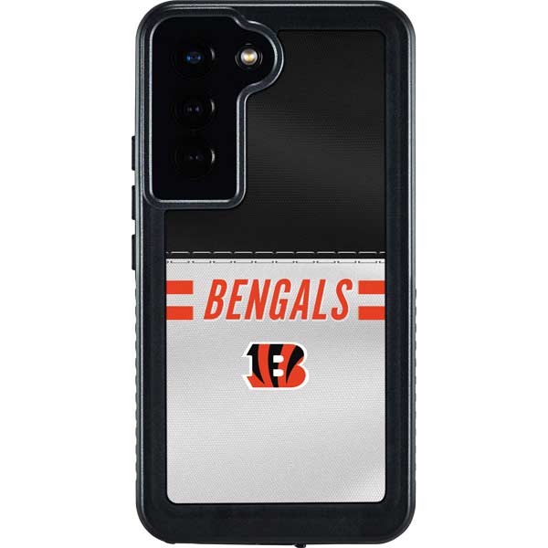 Cincinnati Bengals White Striped Galaxy S23 Case | Waterproof Phone ...