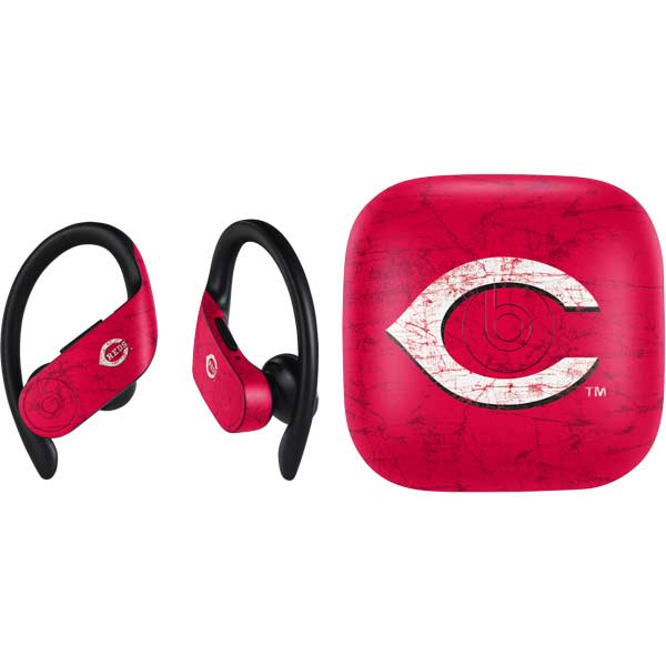 Cincinnati Reds - Solid Distressed PowerBeats Skin | MLB – Skinit