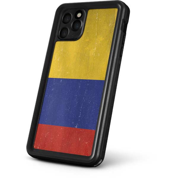 Colombia Flag Distressed Apple iPhone Waterproof Case – Skinit