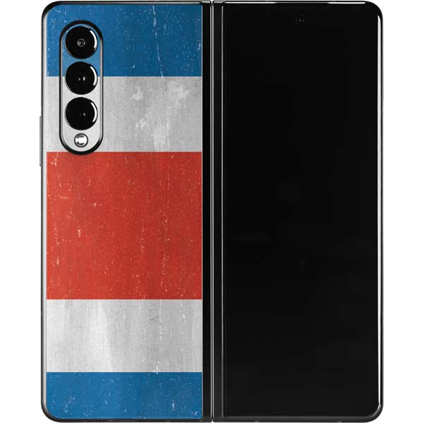 Costa Rican Flag Distressed Skin for Galaxy Z Fold3 5G | Decals - Skinit