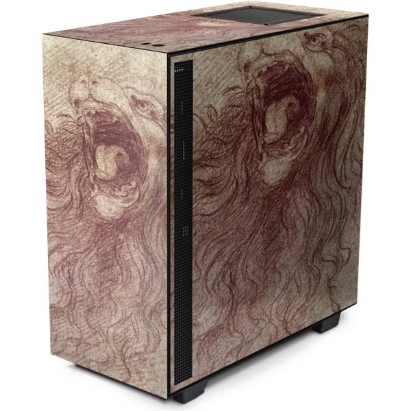 da Vinci - Sketch of a roaring lion NZXT H510 Compact ATX Mid-Tower ...