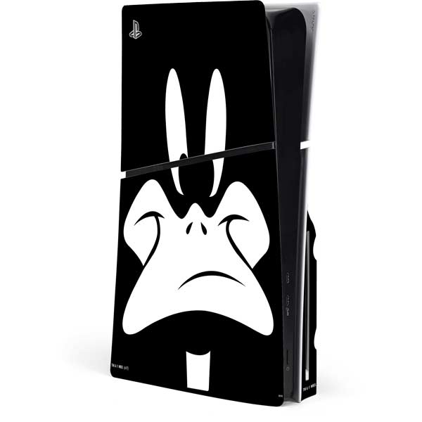 Looney Tunes Daffy Duck Plain Black and White Skin for PS5 Slim Disk ...