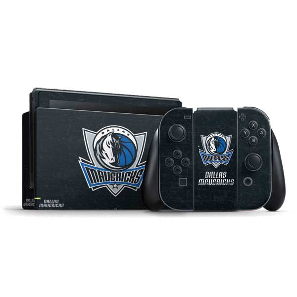 Dallas Mavericks Black Primary Logo Nintendo Switch Skin | NBA – Skinit