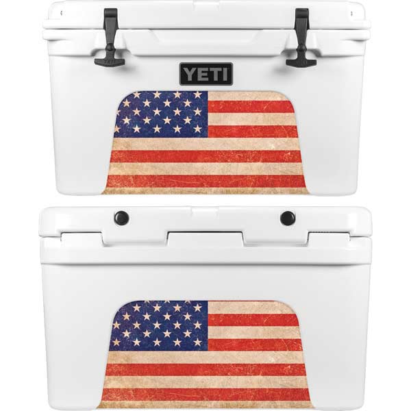 Distressed American Flag YETI Tundra 45 Hard Cooler Skin | Skinit