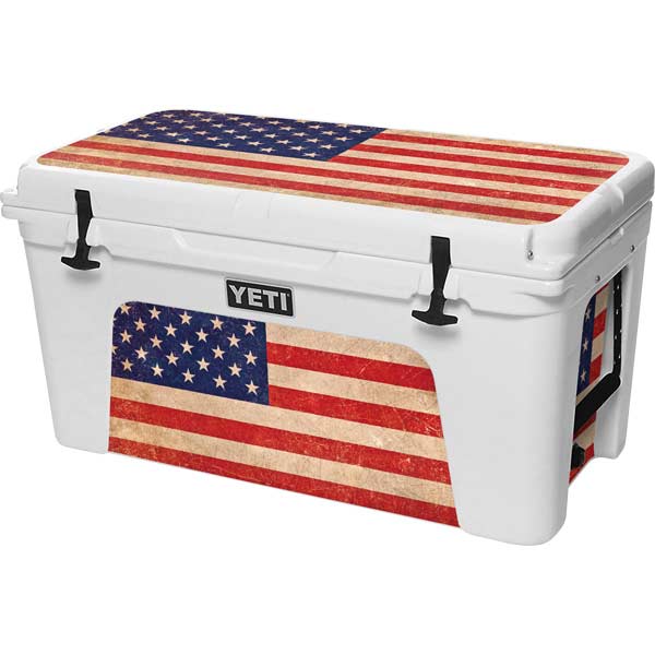 Distressed American Flag YETI Tundra 75 Hard Cooler Skin | Skinit