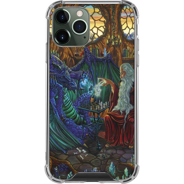Dragon and Wizard Playing Chess Apple iPhone Clear Case | Art – Skinit